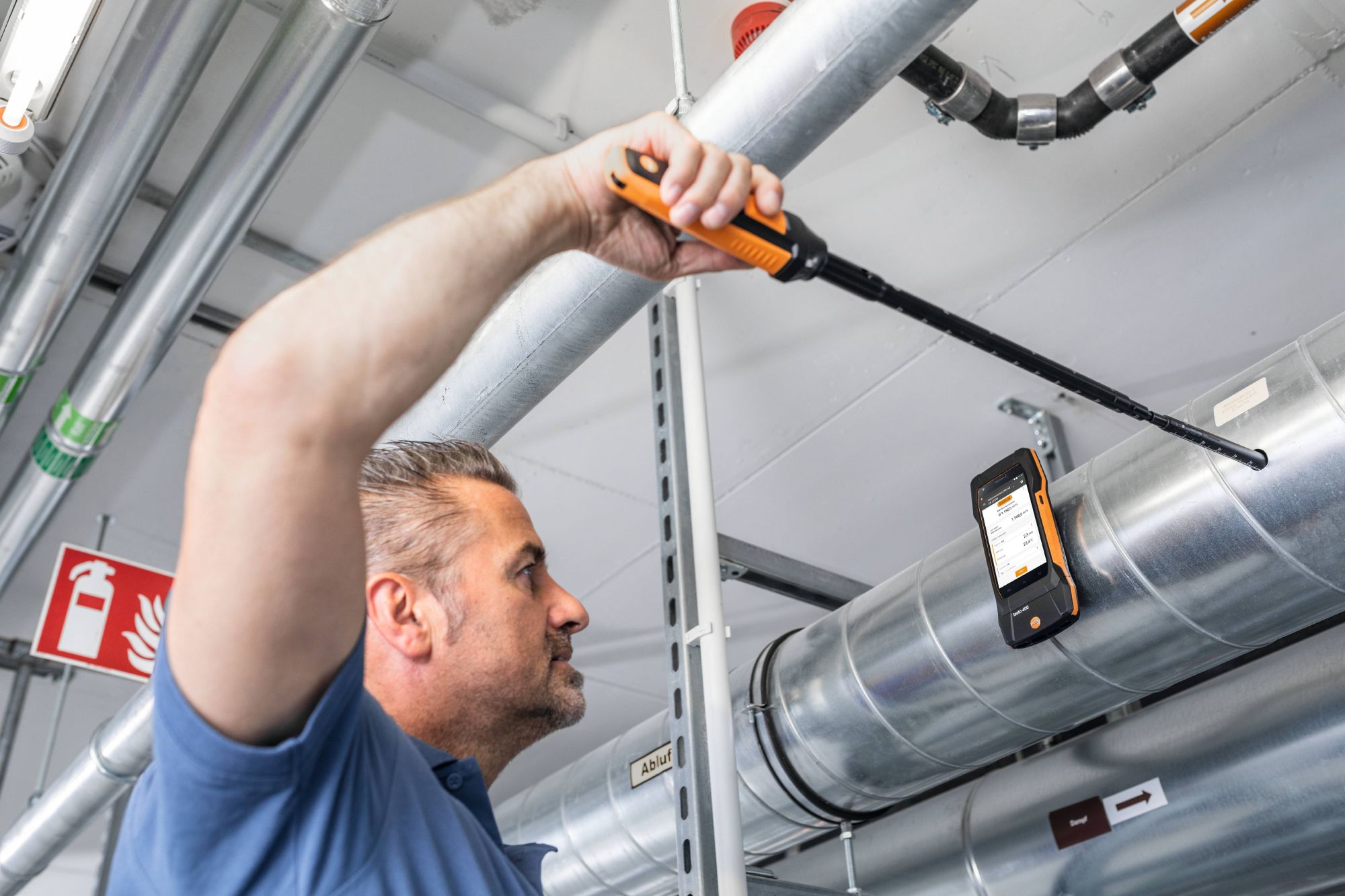 testo 400 air flow kit with 16mm vane probe - Senze Instruments Pte Ltd